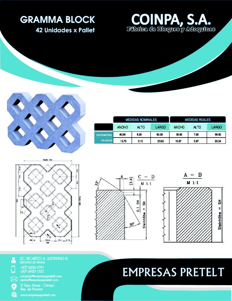 FICHAS TECNICA GRAMMA BLOCK | EMPRESAS PRETELT